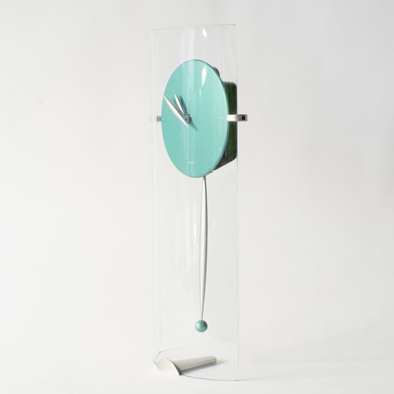 Glass Pendulum Clock Takashi Kato Postmodern, 1980s Japanese Design For ...