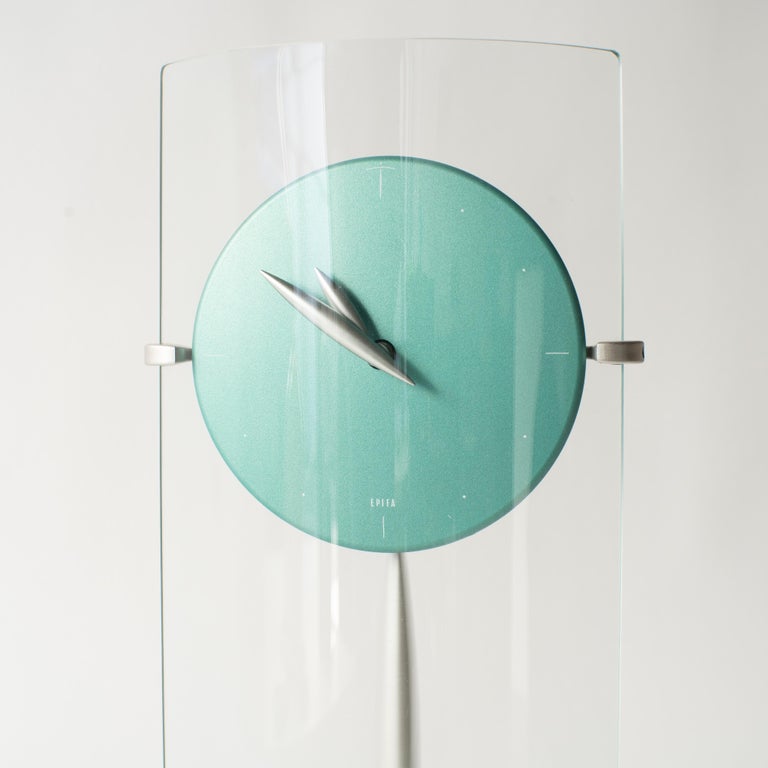 Glass Pendulum Clock Takashi Kato Postmodern, 1980s Japanese Design For ...