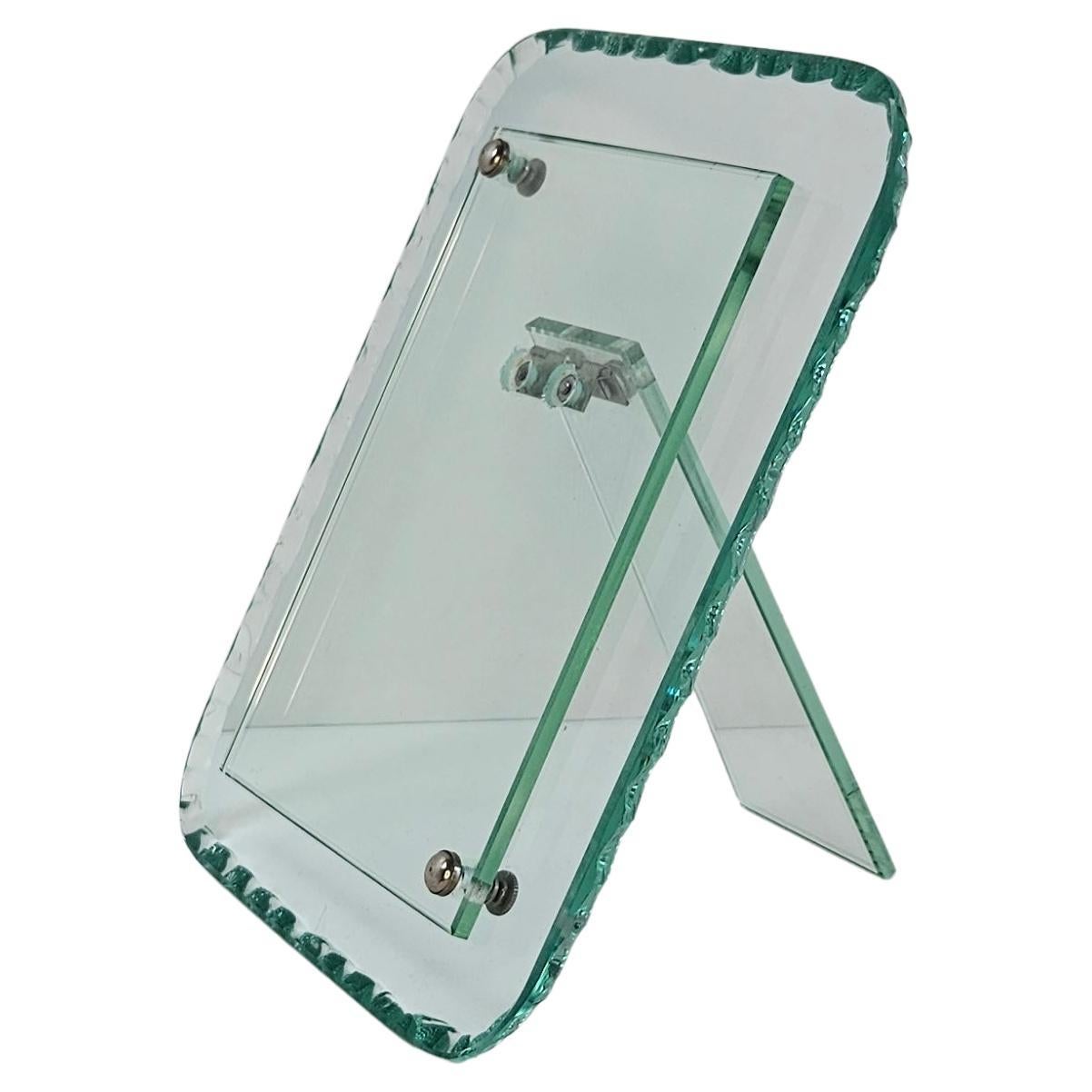 Fontana Arte Double-Sided Glass Frame with Mirror, Italy, 1980s Photo ...