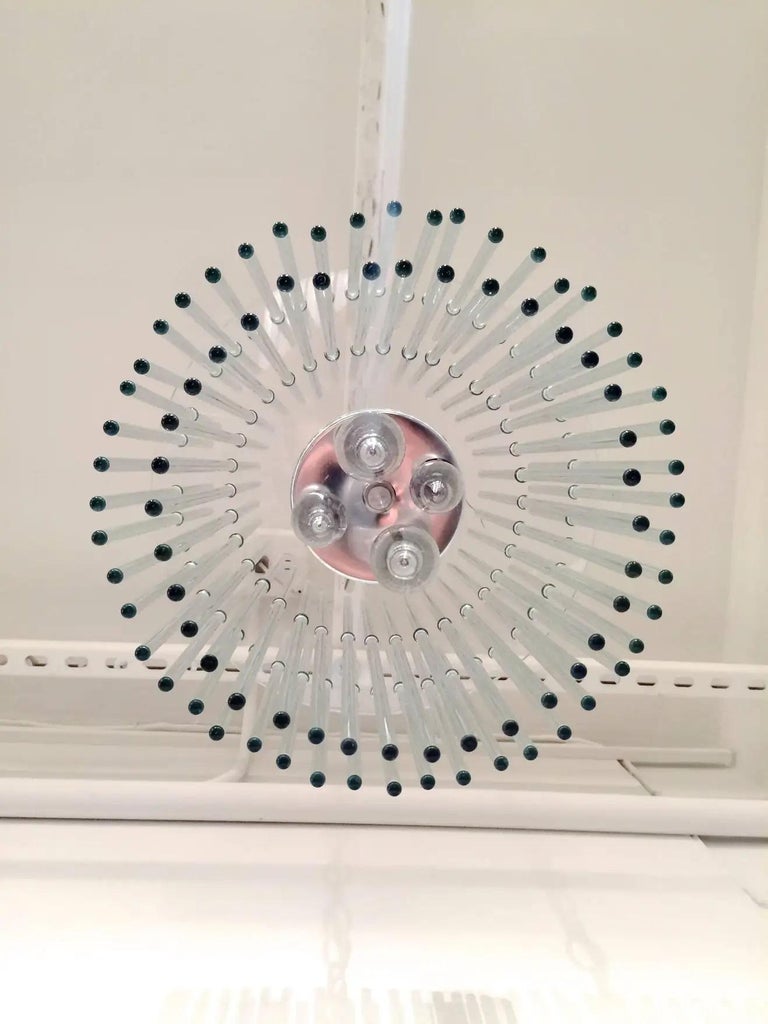 Glass Rod and Lucite Chandelier by Gaetano Sciolari for Lightolier For ...