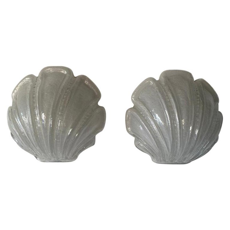 Glass Shell Shaped Rare Pair of Sconces by Limburg, 1970s Germany For ...