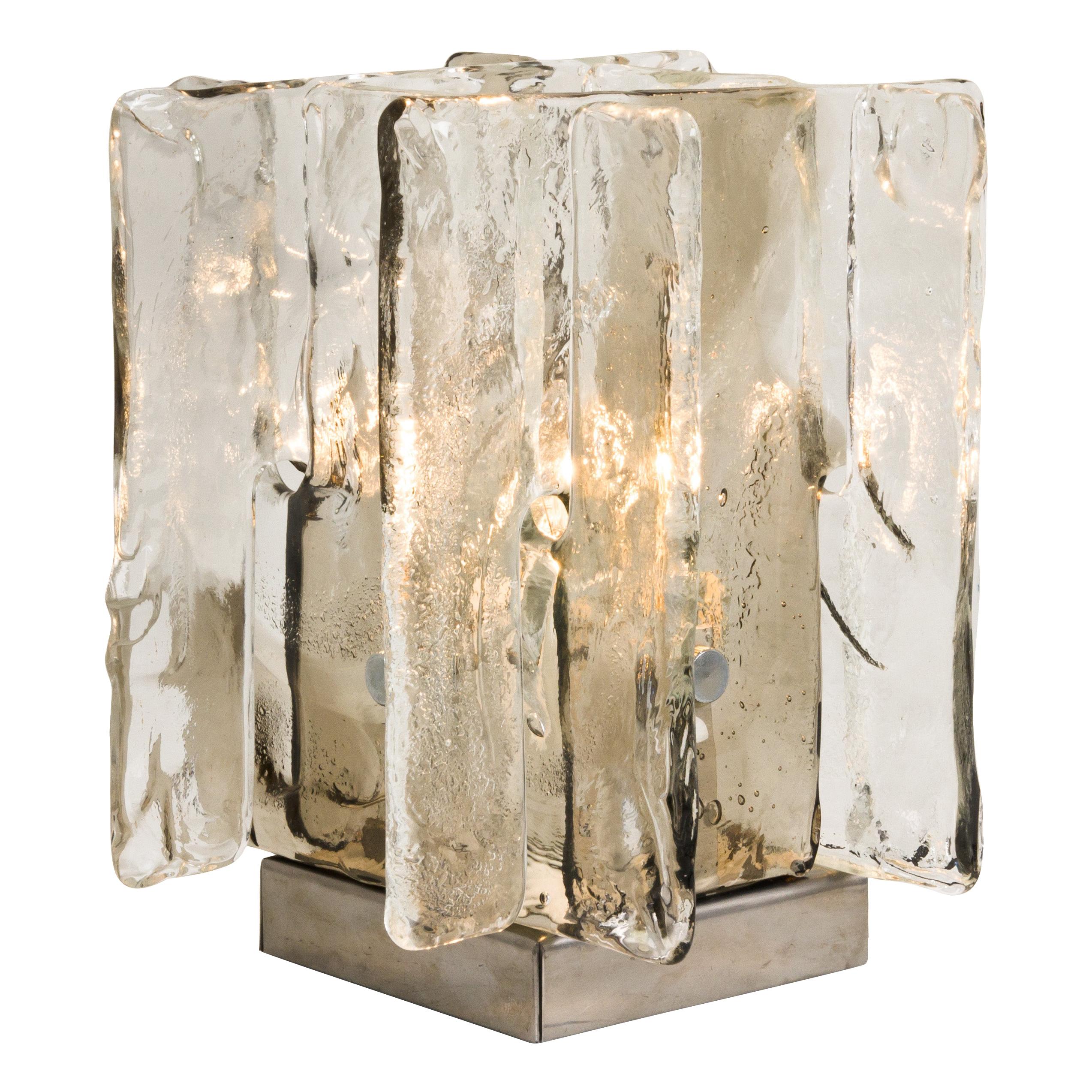 Glass Table Lamp by Carlo Nason for Mazzega, 1970s at 1stDibs