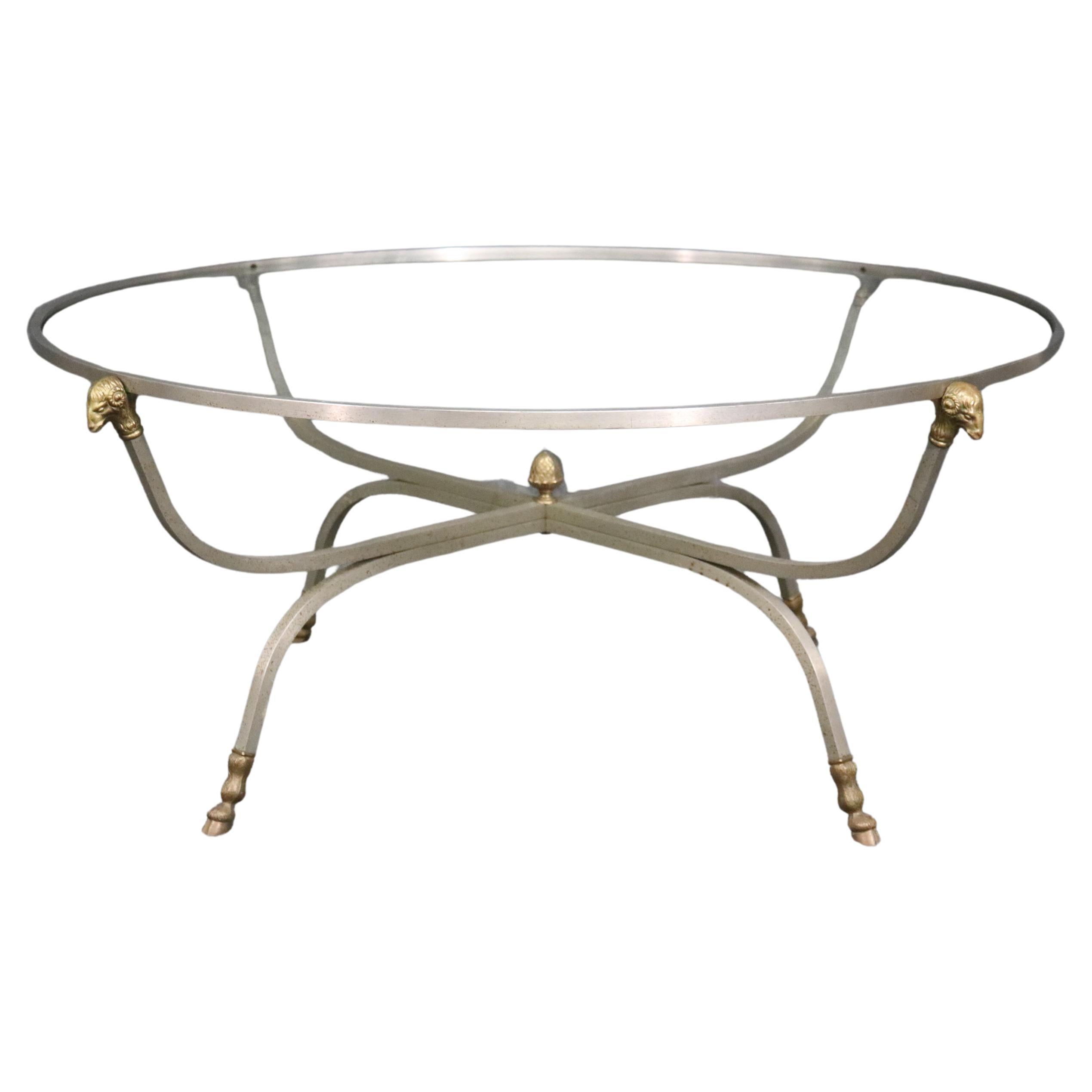 Brass Ram's Head Cocktail Table at 1stDibs