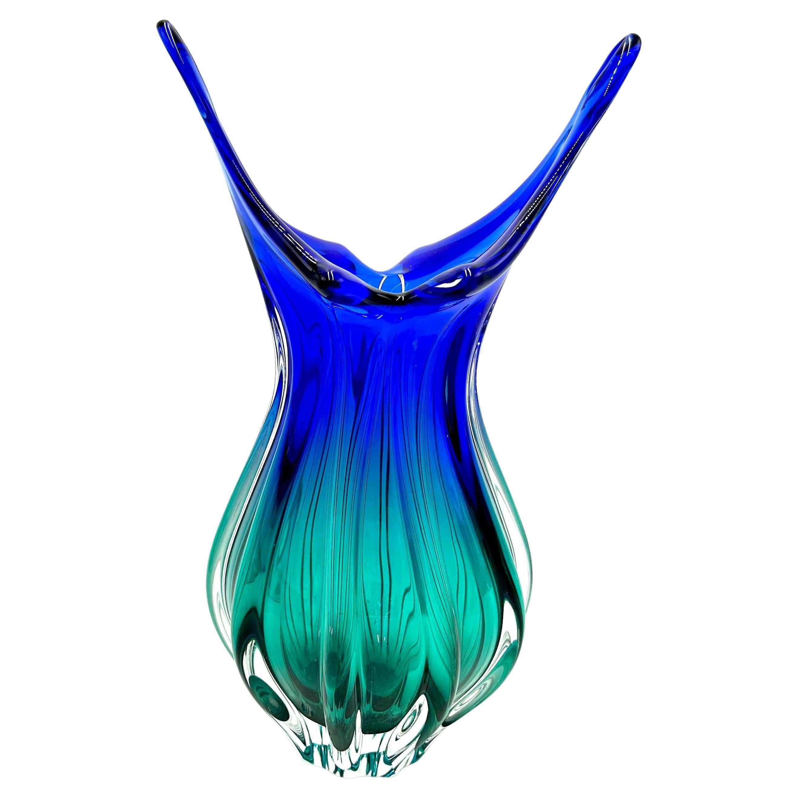 Czech Bohemian Glass Silver-Resist Ruby-Stained Souvenir Compote For ...