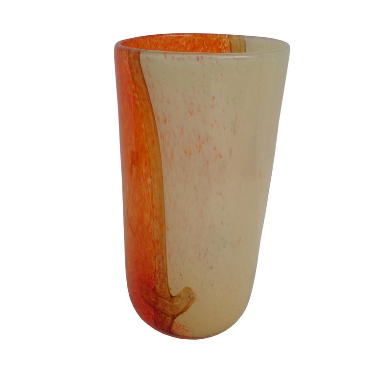 Glass Vase in the Style of Zuccheri, Venini Murano 'Italy' For Sale at ...