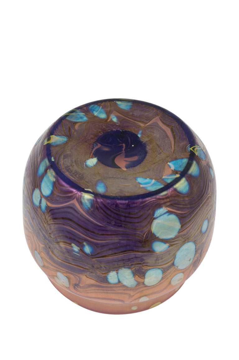 Glass Vase Loetz Cytisus Decoration Blue Orange Gold, circa 1902, Art ...