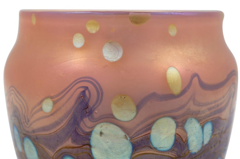 Glass Vase Loetz Cytisus Decoration Blue Orange Gold, circa 1902, Art ...