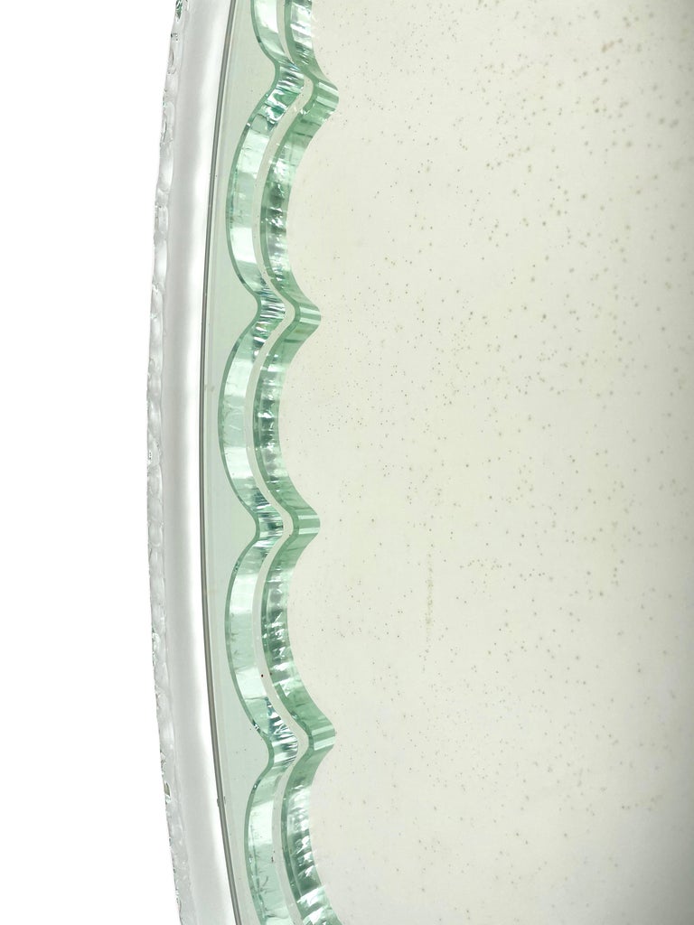 Glass Wall Mirror in the Style of Max Ingrand Fontana Arte, Italy ...