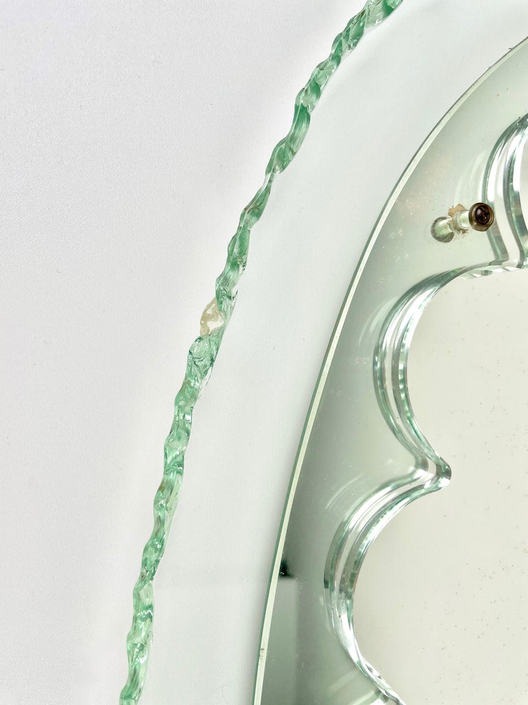 Glass Wall Mirror in the Style of Max Ingrand Fontana Arte, Italy ...