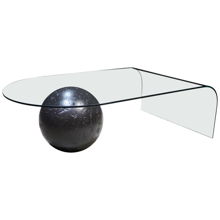 Glass Waterfall Cocktail Table at 1stDibs