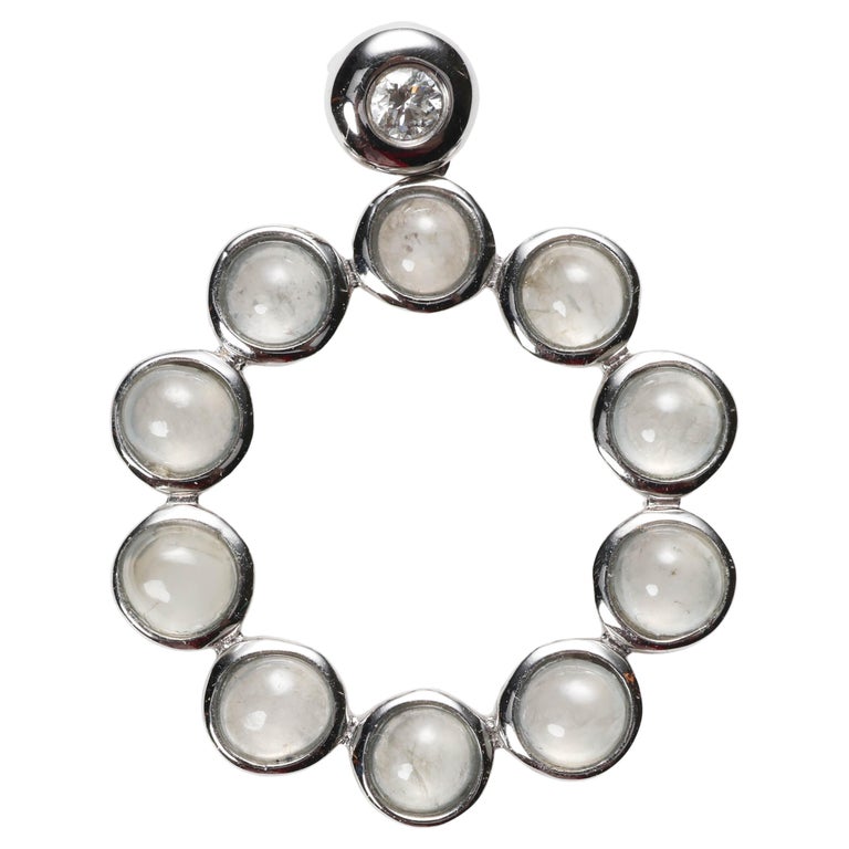 Gläserner Jade and Diamant-Anhänger Neu im Angebot bei 1stDibs