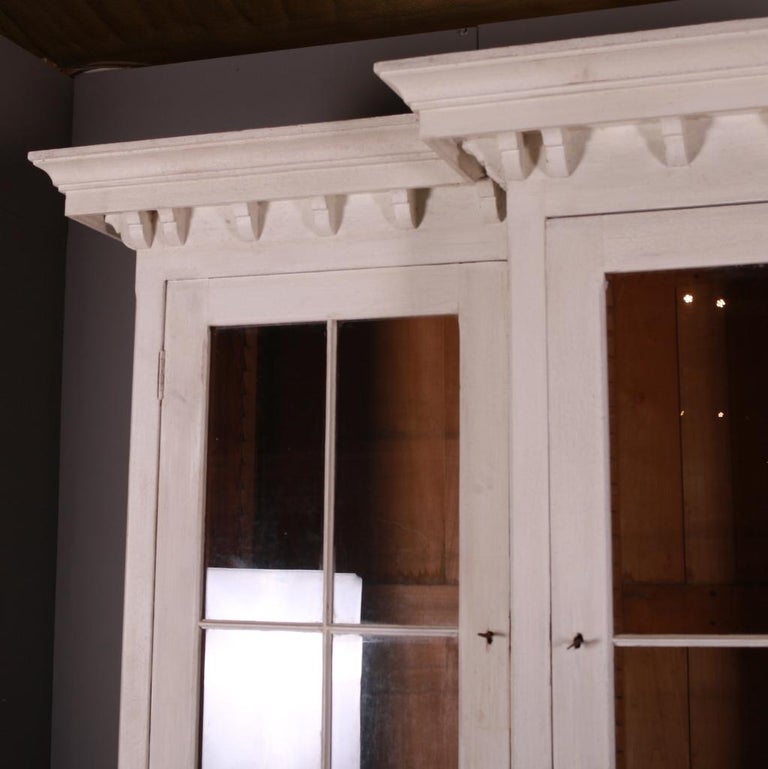 Glazed Breakfront Kitchen Cabinet at 1stDibs