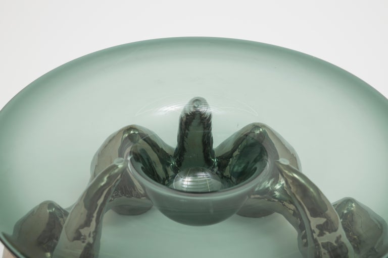 Glazed Ceramic and Blown Glass Coffee Table by Ellen Pong For Sale at 1stDibs