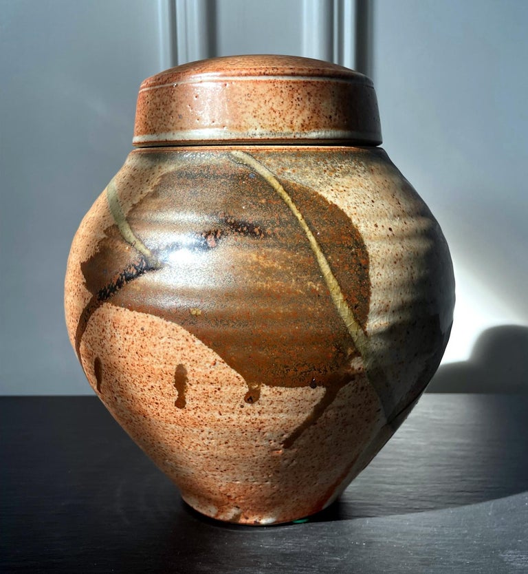 Glazed Ceramic Jar Studio Pottery Karen Karnes For Sale at 1stDibs