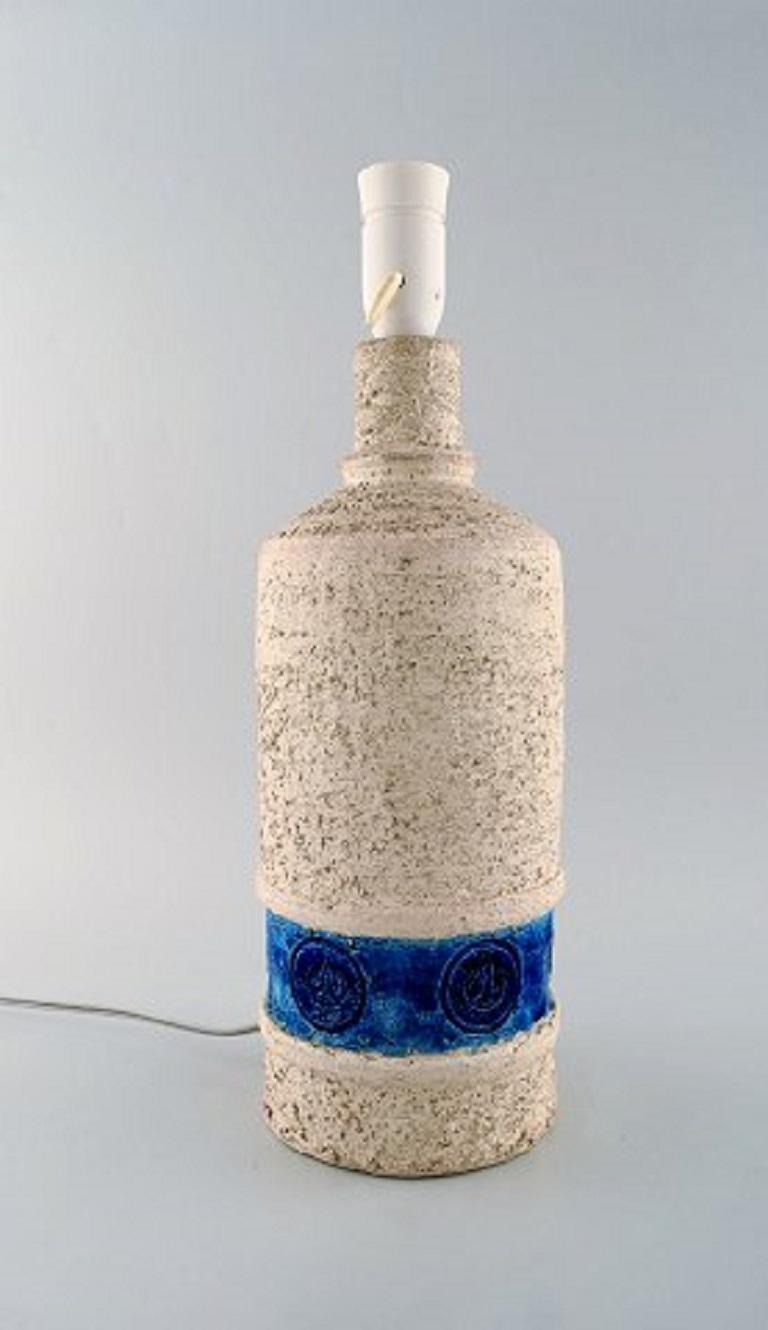 Glazed Ceramic Lamp, Bitossi Style For Sale at 1stDibs