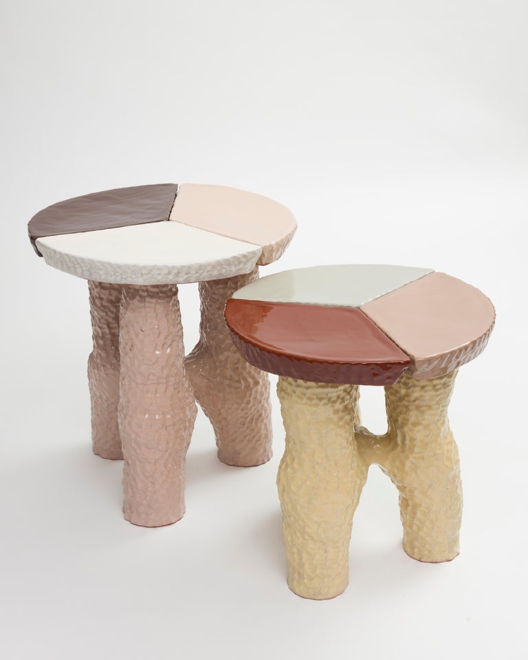 Glazed Ceramic Side Table by Sean Gerstley For Sale at 1stDibs