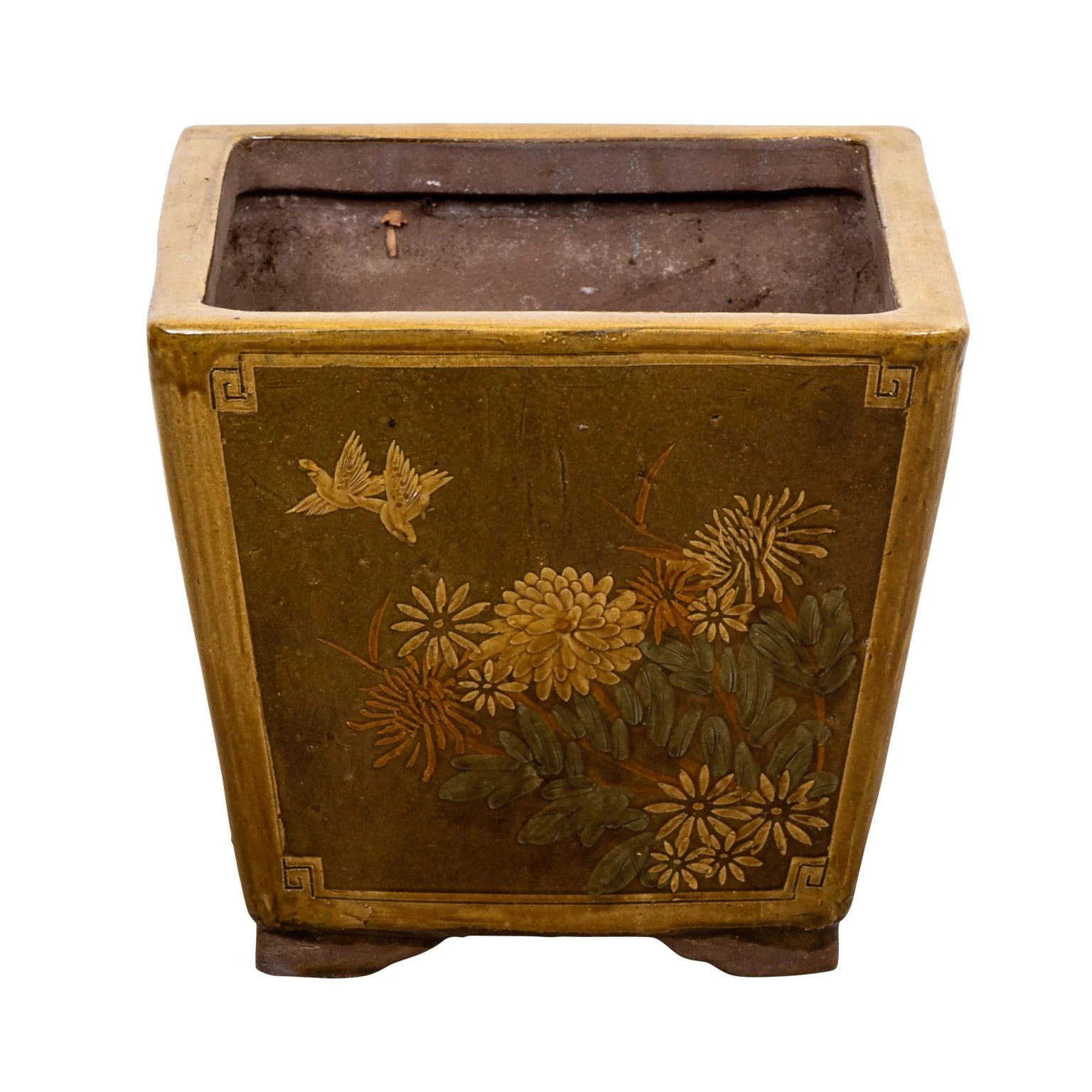 Glazed Chinese Pottery Planter For Sale at 1stDibs
