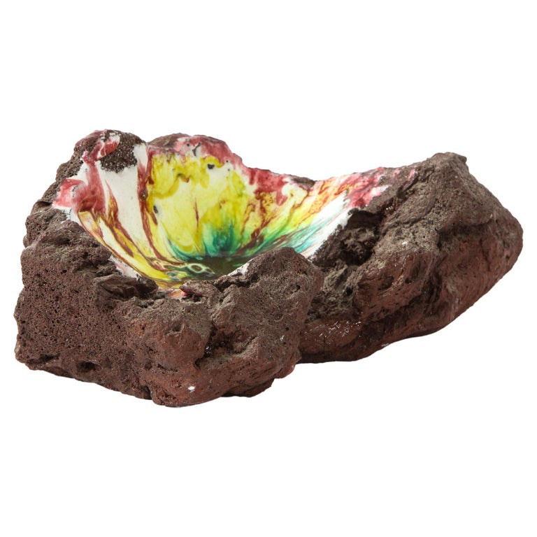 Glazed Lava Dish, France 1960's For Sale at 1stDibs
