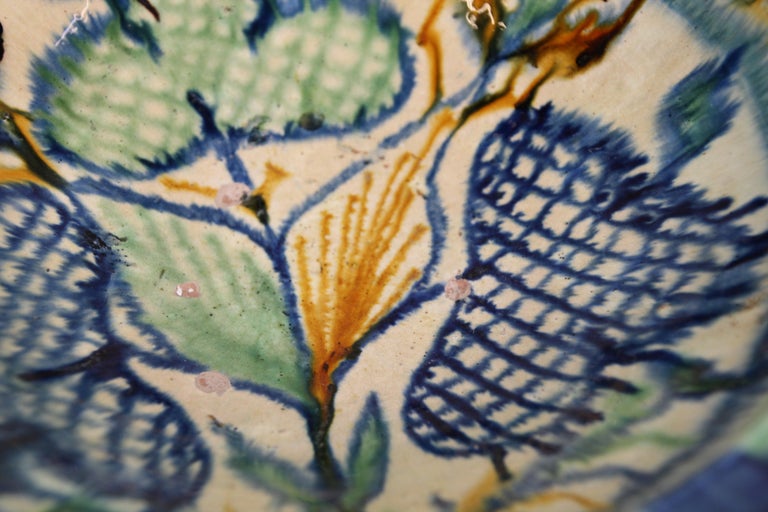 Glazed Hispano-Moresque Earthenware Dish Bowl at 1stDibs