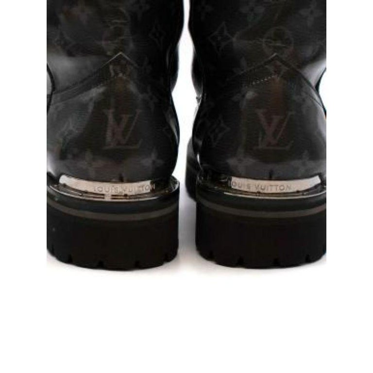 Glazed Monogram Outland Lace-Up Boots For Sale at 1stDibs