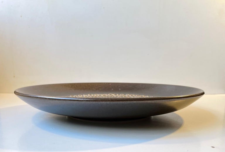 Glazed Moon Surface Centerpiece Dish by Frederik Ravnild, Danish 1960s ...