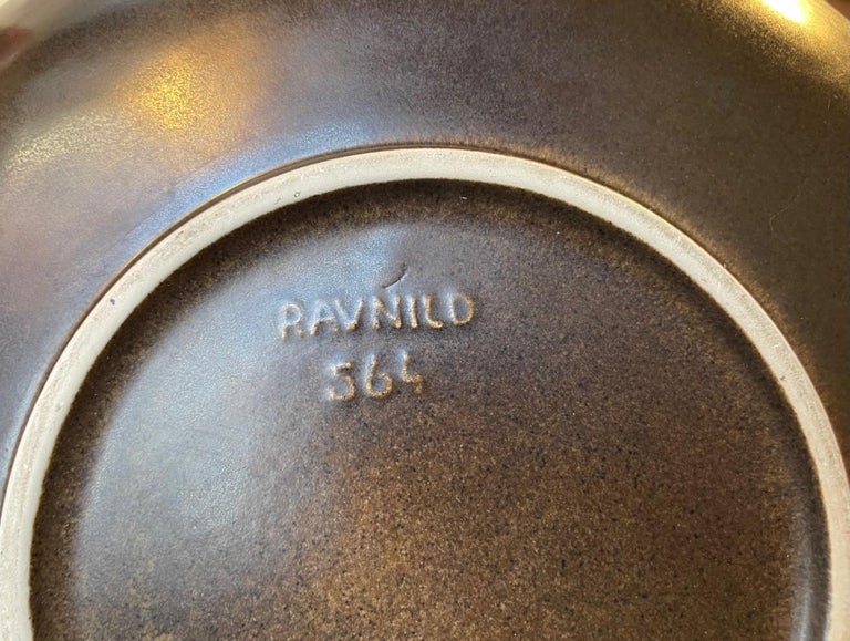 Glazed Moon Surface Centerpiece Dish by Frederik Ravnild, Danish 1960s ...