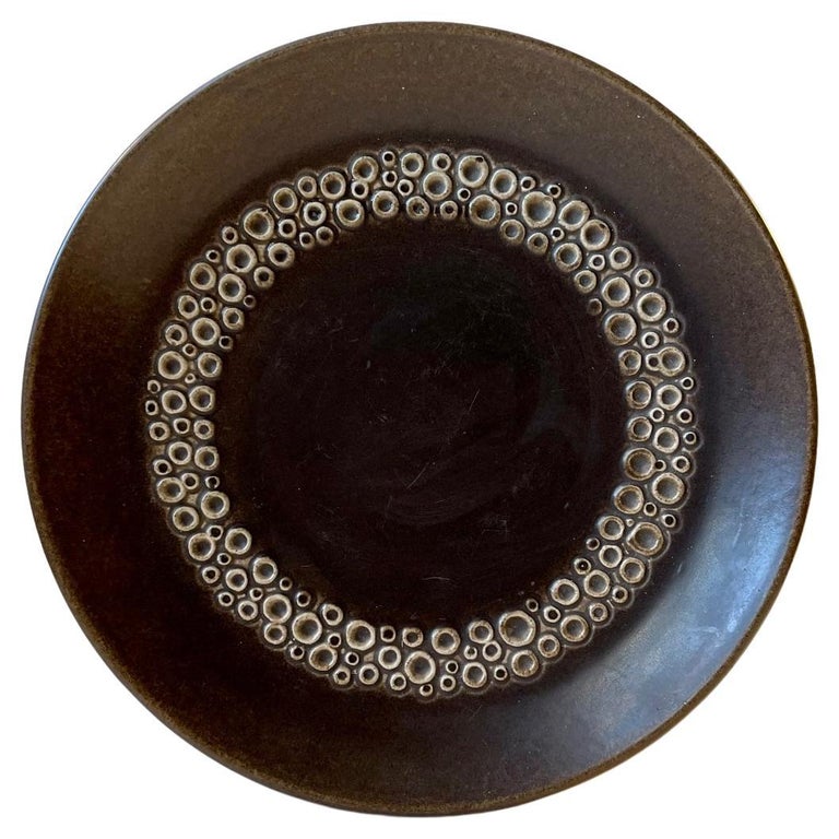 Glazed Moon Surface Centerpiece Dish by Frederik Ravnild, Danish 1960s ...