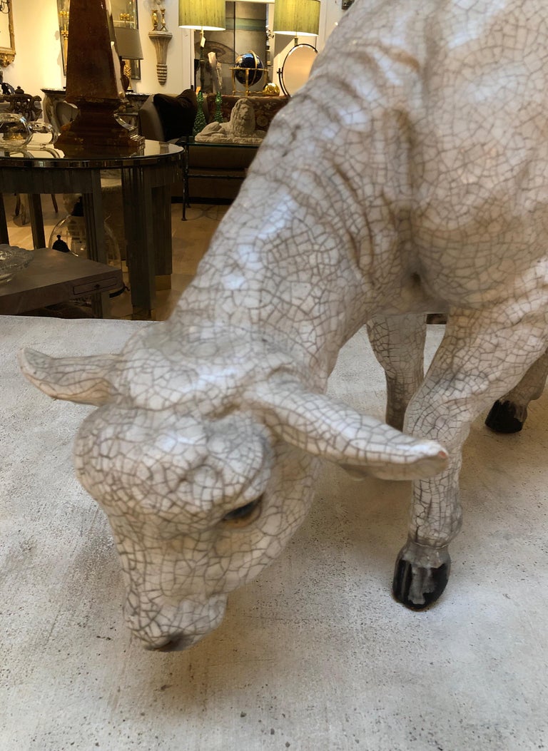 Glazed Pottery Sheep Grazing For Sale at 1stdibs
