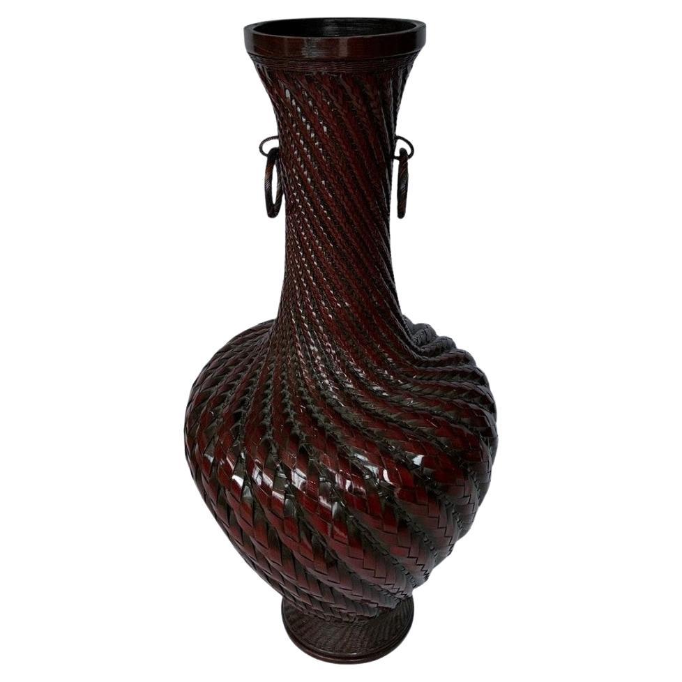 Contemporary Rattan Vase at 1stDibs