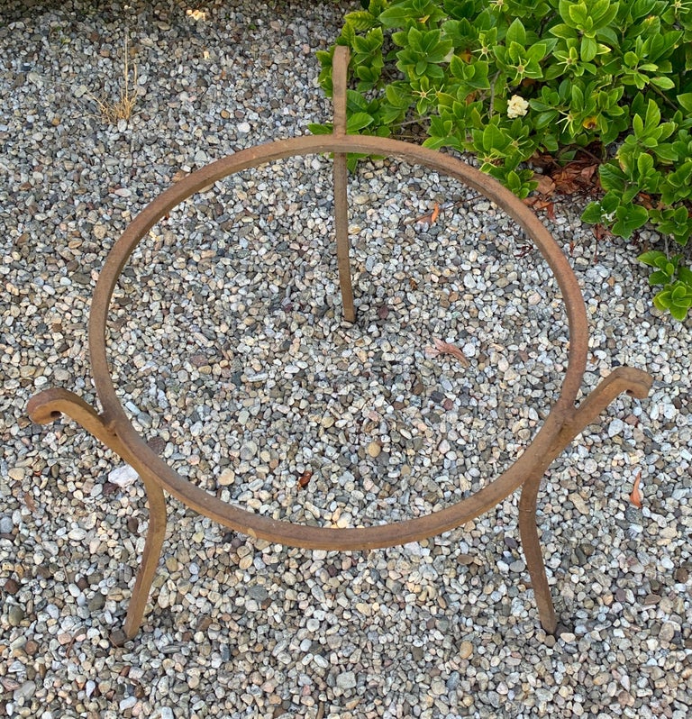 Glazed Terracotta Garden Planter in Iron Frame For Sale at 1stDibs
