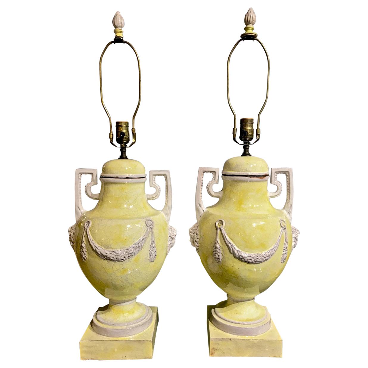 1960s Glazed Terracotta Lamp Base at 1stDibs