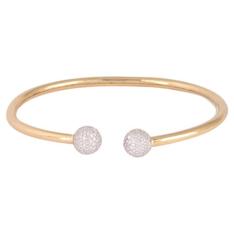 Gleamire 1 Carat Certified Natural Diamonds 18K Yellow Gold Ball ...