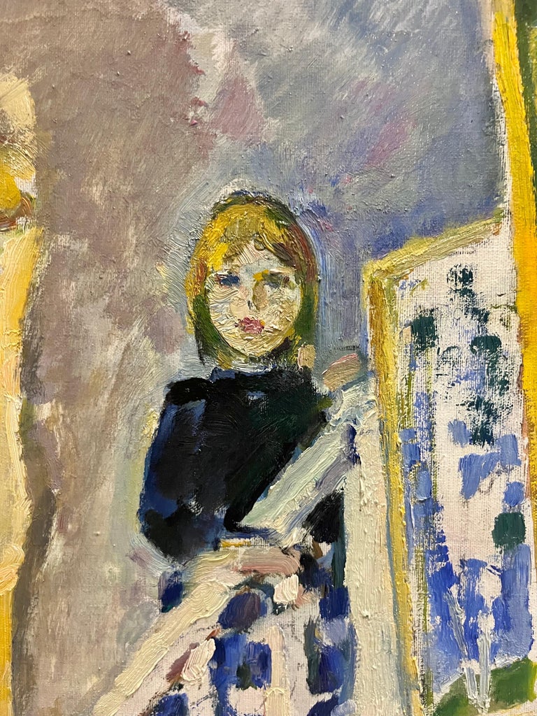 Gleb Savinov - "Interior with little girl" Oil cm. 64 x 81 1977 For ...