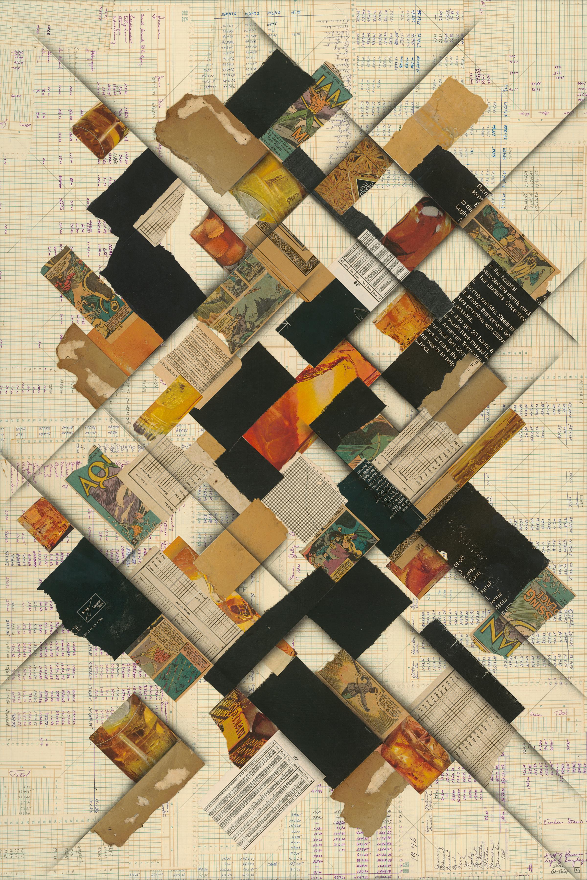 Glen Gauthier - ""Cellular Max"" - Peinture murale en papier collage ...