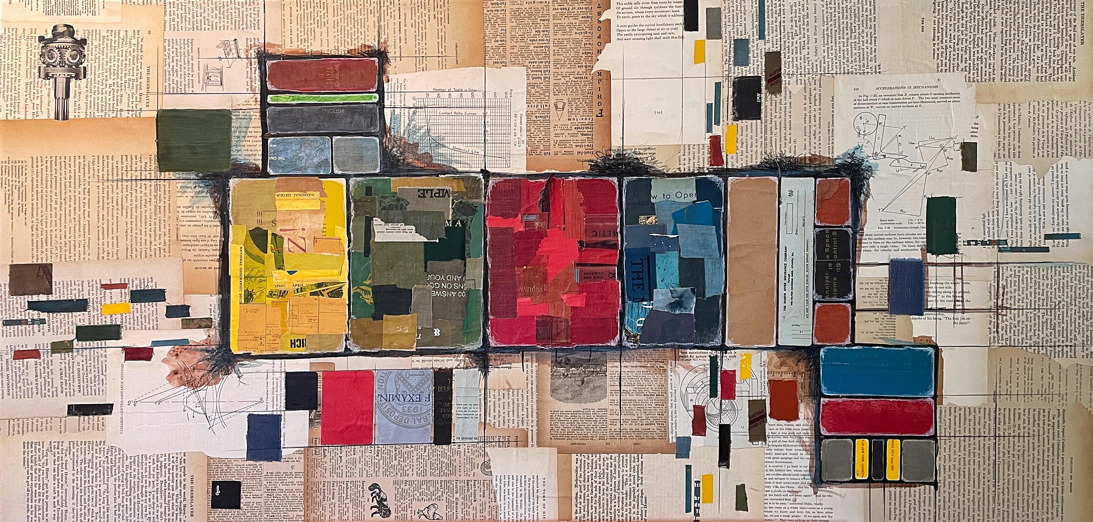 Newspaper Collage On Wall