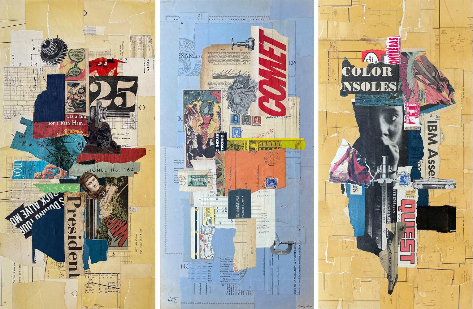 Glen Gauthier - "Labrynth"- hand-cut paper collage, acrylic on wood ...