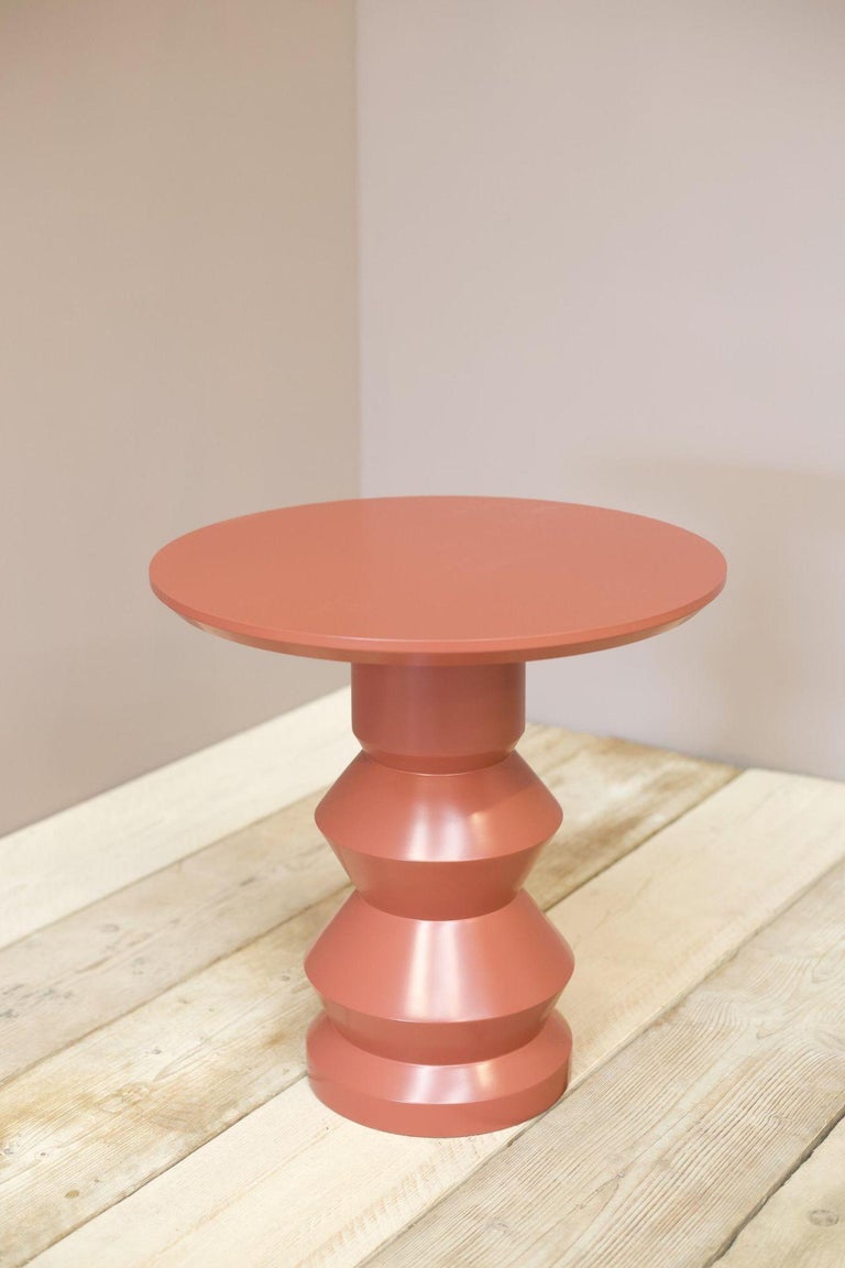 Glen Turned Wood and Lacquered Side Table, Highland For Sale at 1stDibs