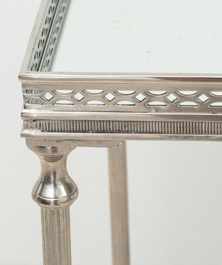 Global Views Silver-Tone Metal Accent Table For Sale at 1stDibs