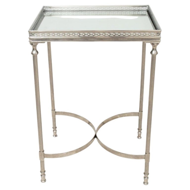 Global Views Silver-Tone Metal Accent Table For Sale at 1stDibs