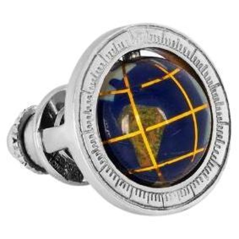 Globe Cage Pin in Sterling Silver For Sale at 1stDibs