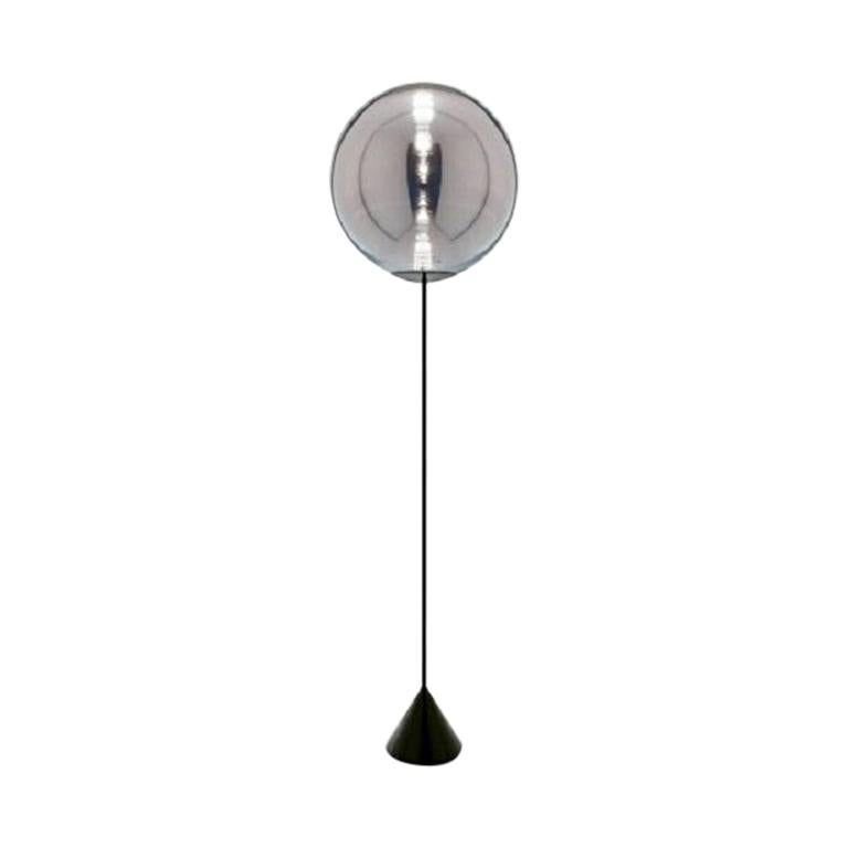 Globe Cone Floor Lamo Chrome For Sale at 1stDibs