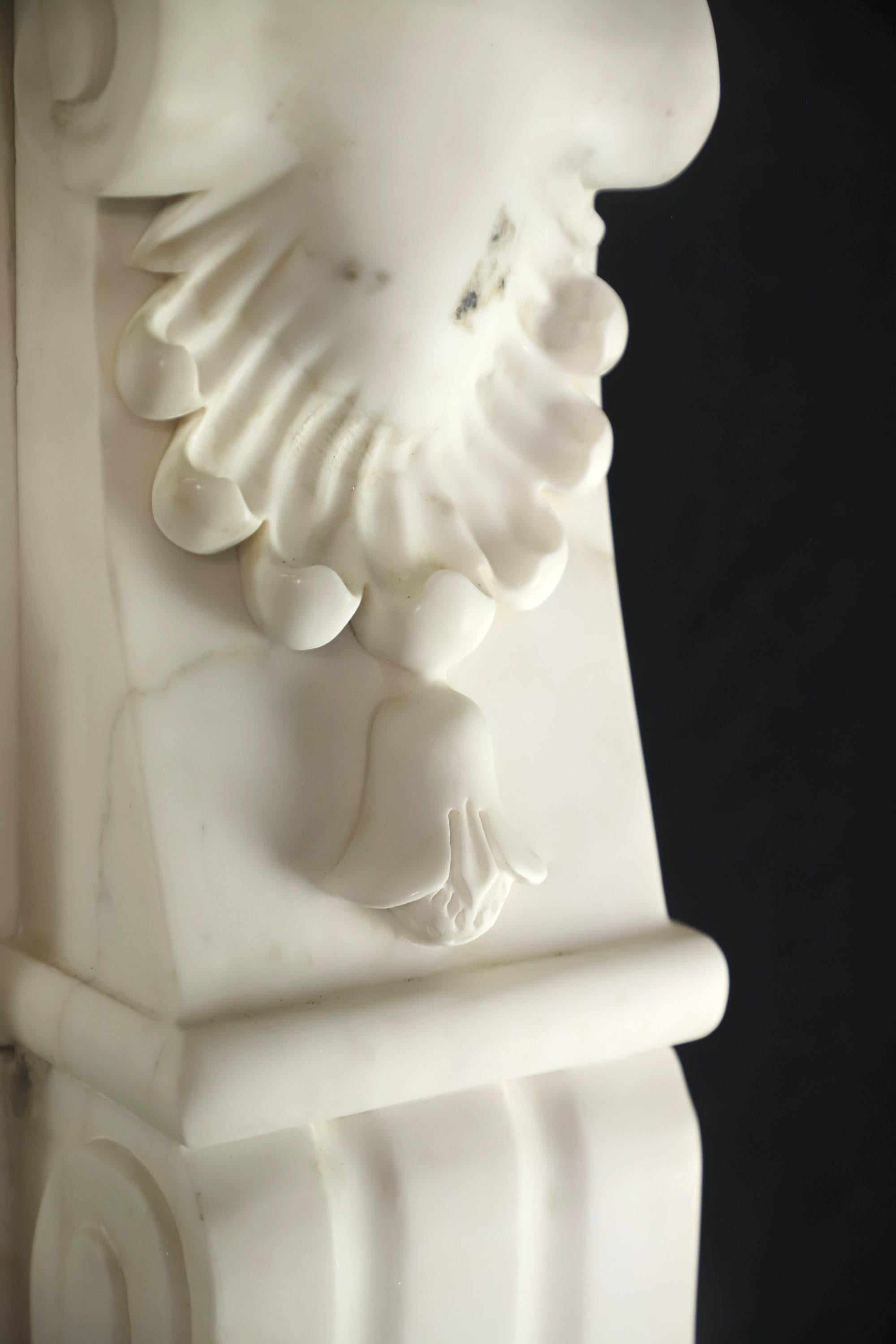 Gloria Vanderbilt Louis XIV White Marble Mantel 39 E 72nd St. NYC For ...