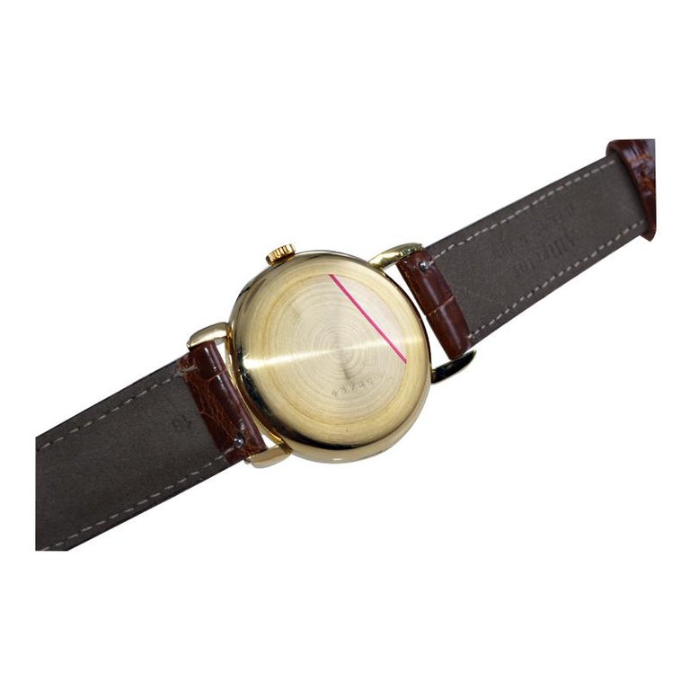 Glycine 18Kt. Solid Yellow Gold Art Deco Classic Round Manual Watch ...