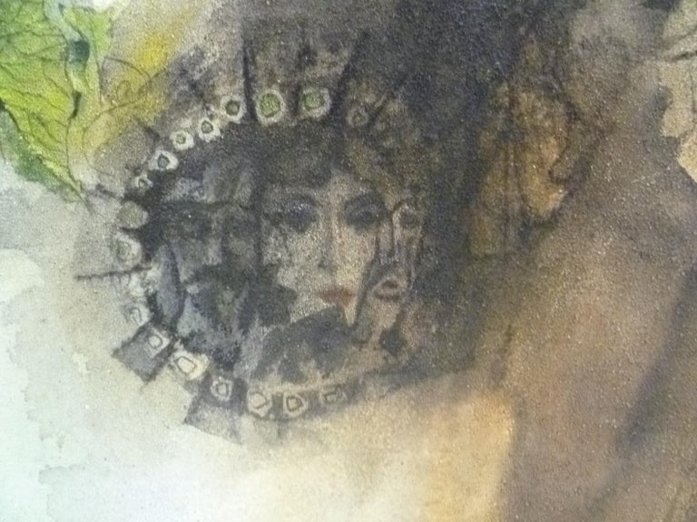 Glyn Jones Surreal Painting "Garden", 1969 at 1stDibs