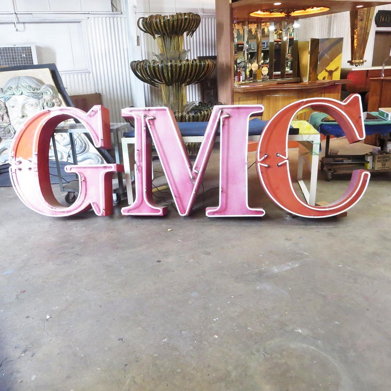 GMC Automobiles Dealership Neon Sign at 1stDibs
