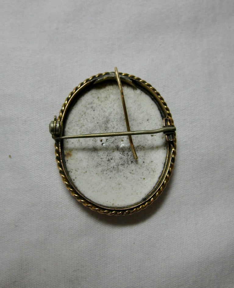 Goat and Child with Flowers Pendant Brooch Antique Victorian Gold ...