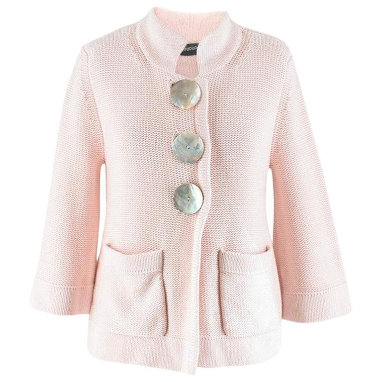 Goat Light Pink Cotton Cardigan- Size US 4 at 1stDibs | light pink cardigan