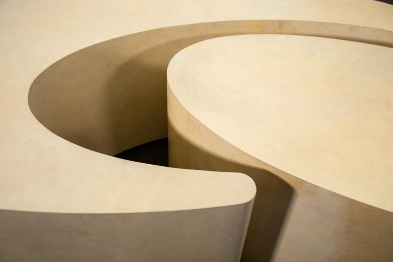 Goatskin Modern Sculptural Nesting Cocktail Tables from Costantini ...