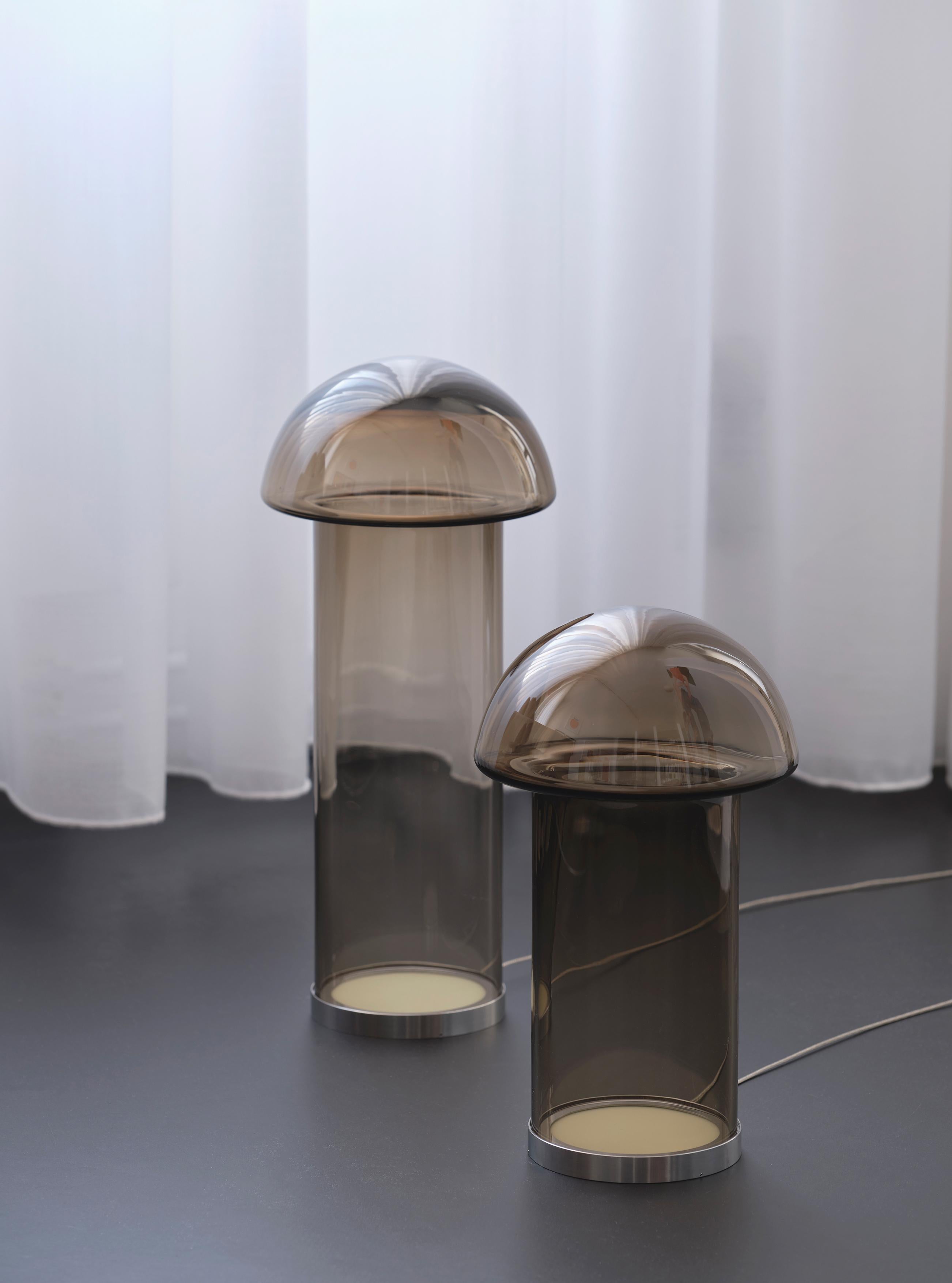 Goba Table Lamp 30 cm Opal Bronze Steel, Sebastian Scherer NEO/CRAFT ...