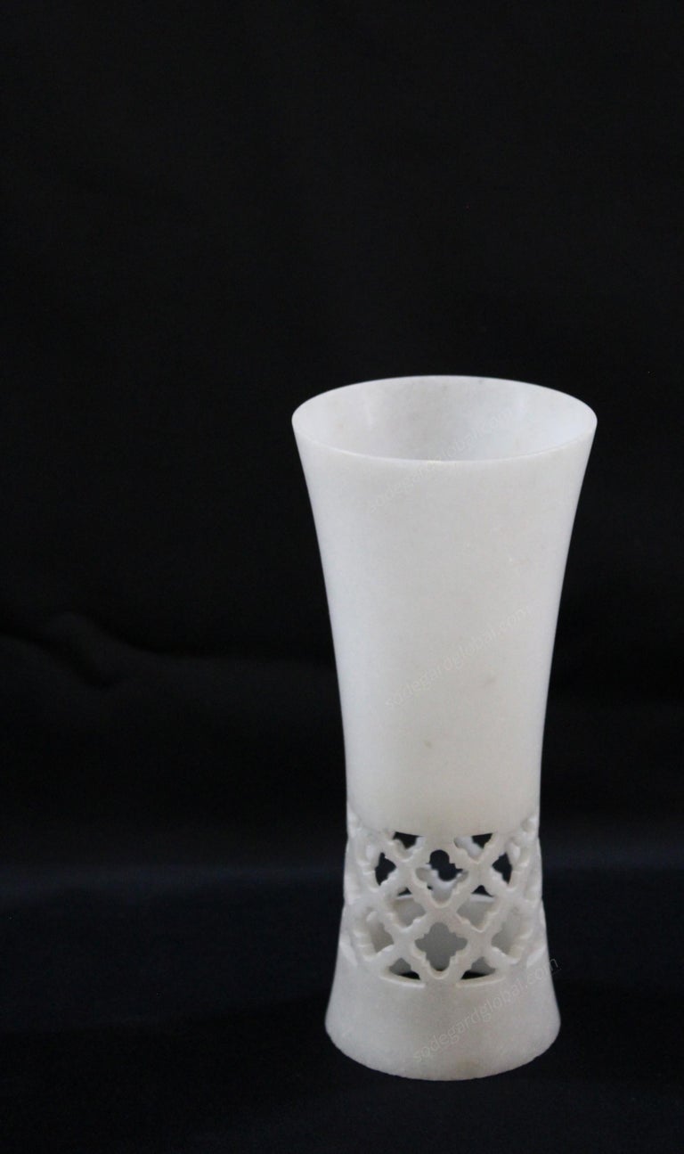 Goblet in White Marble Handctafted in India by Stephanie Odegard For ...